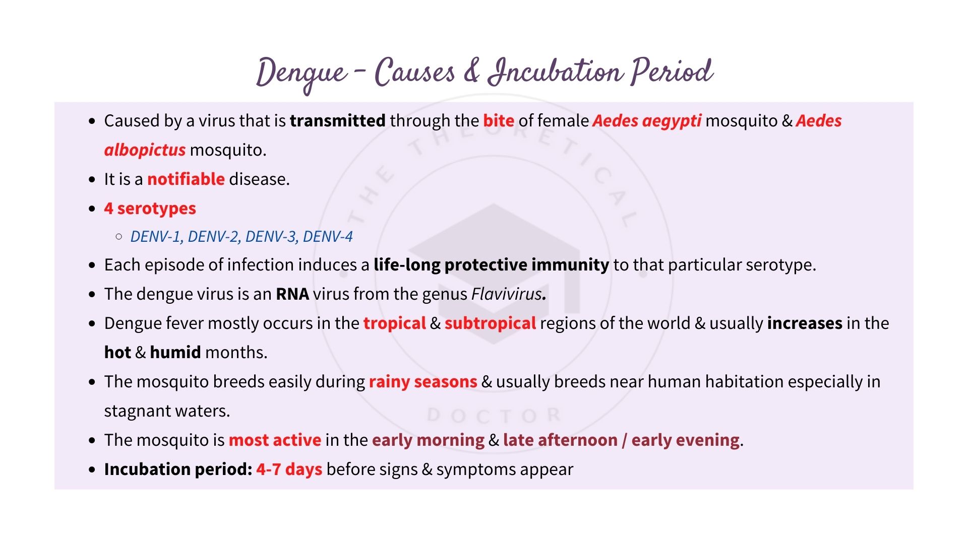 Dengue – Infectious Disease – The Theoretical Doctor