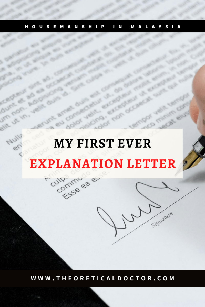My First Ever Explanation Letter – The Theoretical Doctor